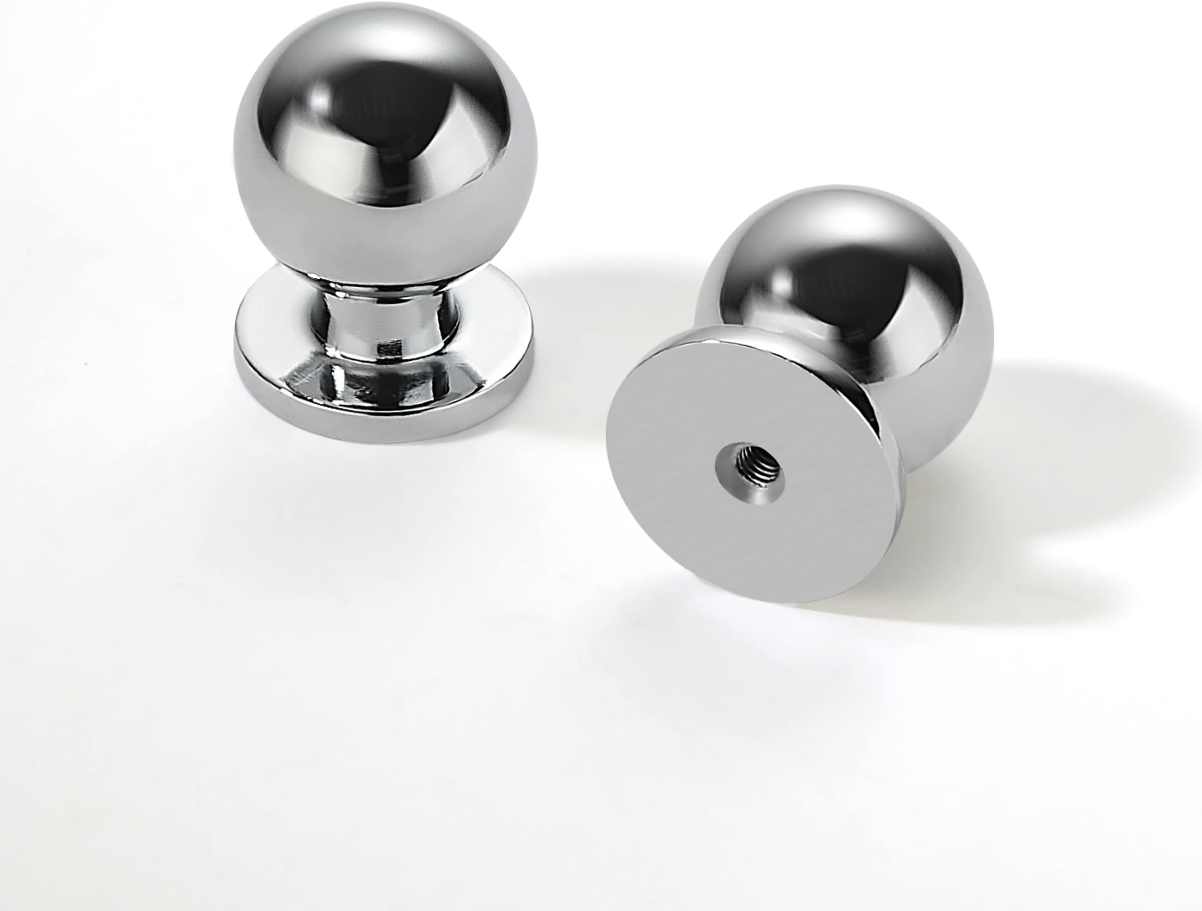 khtumeware 10 Pack 1-1/4 inch(32mm) Polished Nickel Cabinet Knobs ...