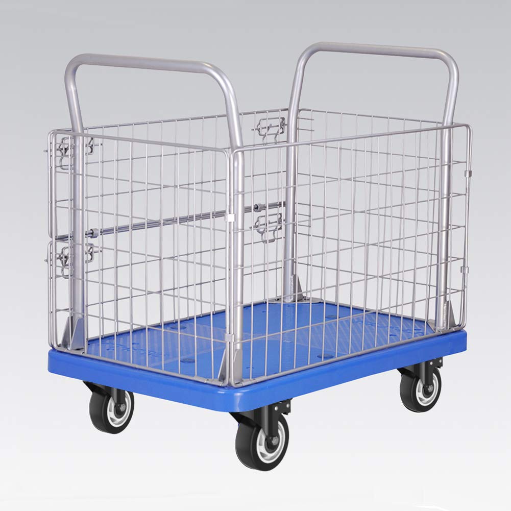 Caster Wheels – 4 PCS Swivel Caster Wheels with Safety Lock – 3-Inch ...