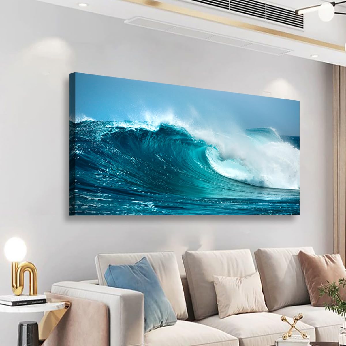 Amazon.com: Sea Waves Wall Art for Living Room Bedroom Office Paintings ...