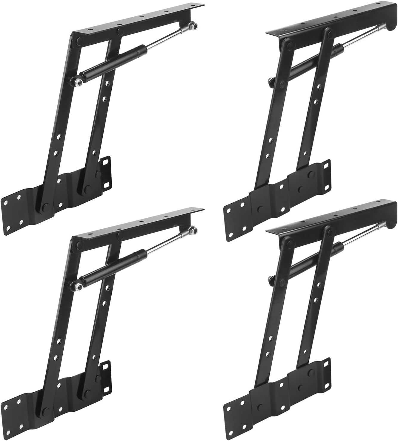 2 Pair Folding Lift and Up Hinges, Heavy Duty Lift Up Hydraulic Hinge ...