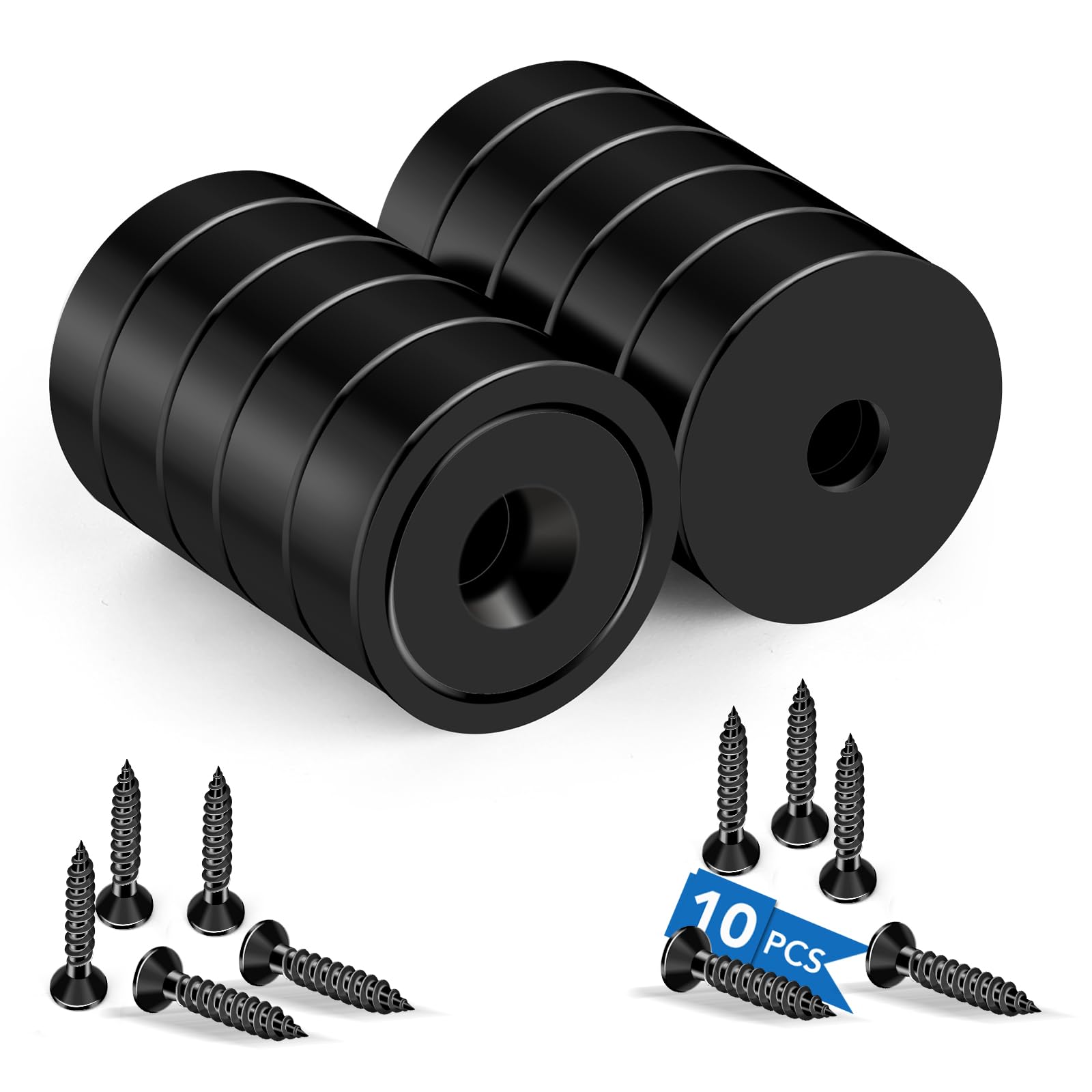 Snapklik.com : LOVIMAG 40LBS Rare Earth Neodymium Magnets, 6 Pack Black ...