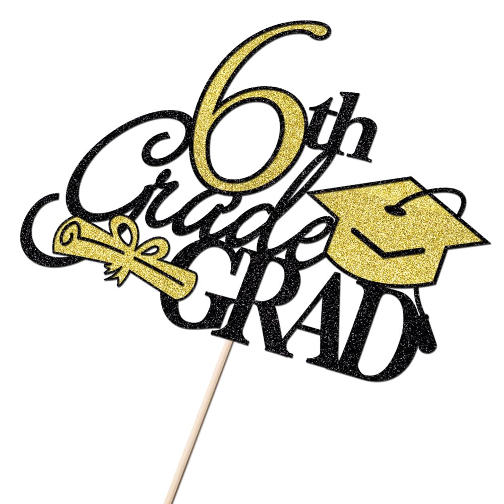 Snapklik.com : 6th Grade Grad Cake TopperClass Of 2025 Graduation Party ...