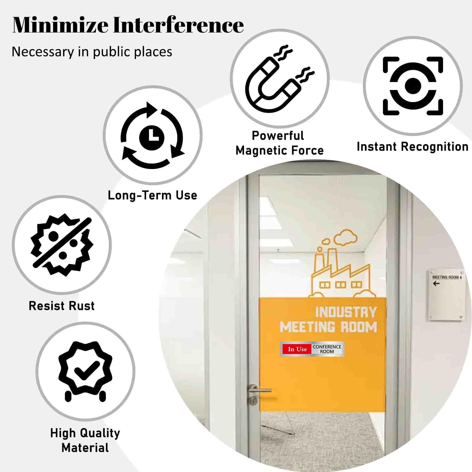 Snapklik.com : Conference Room Door Sign, In Use Available Conference ...