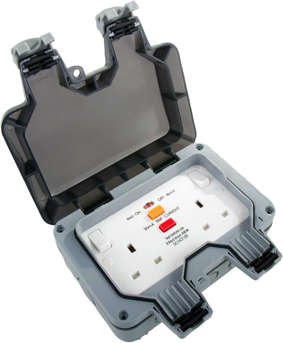 BG ELECTRICAL OUTDOOR RCD SOCKET 13A IP66 SWITCHED : Amazon.co.uk: DIY ...