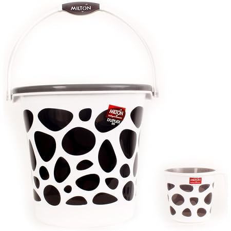 Milton duplex 20 ltr bucket Black With Mug : Amazon.in: Home Improvement