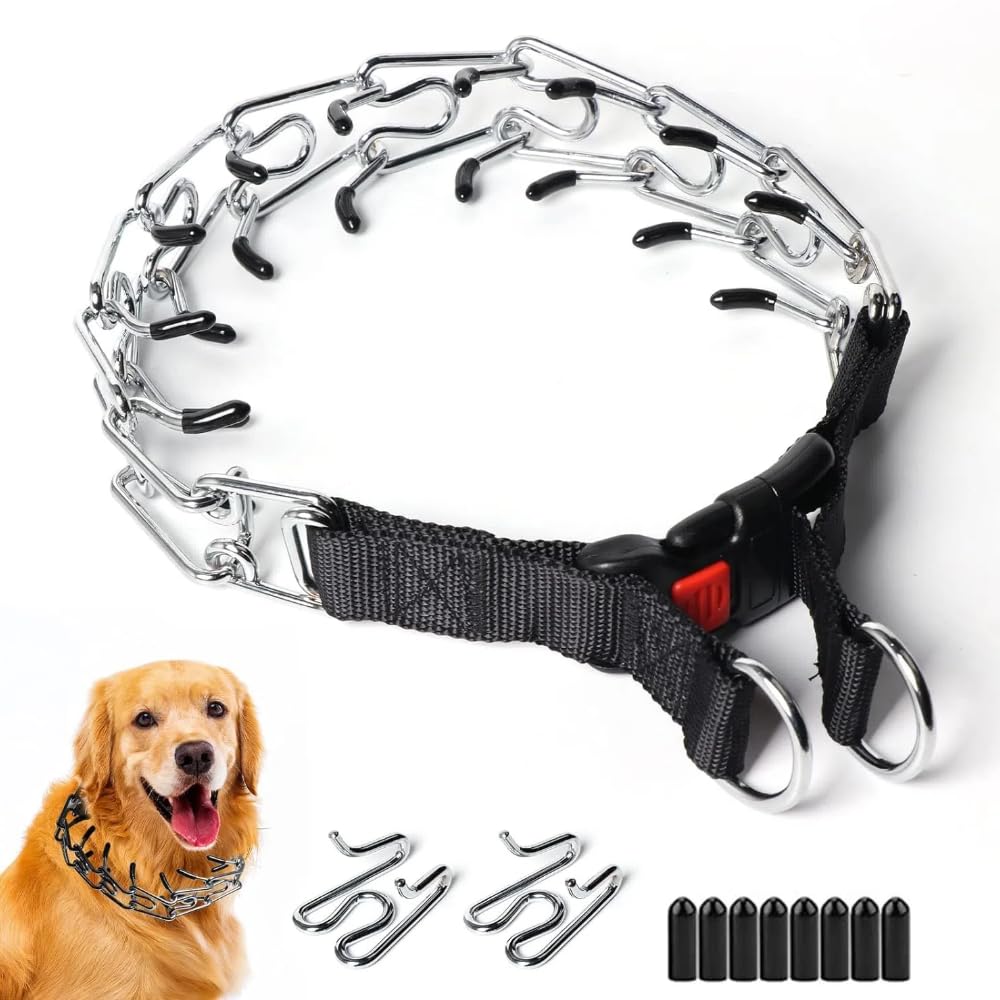 Amazon.com : DABILONGC Prong Collar for Dogs, Adjustable Dog Training ...