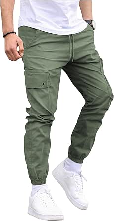 Amazon.com: Bilitry Men Joggers Cargo Pants Hiking Outdoor Recreation ...