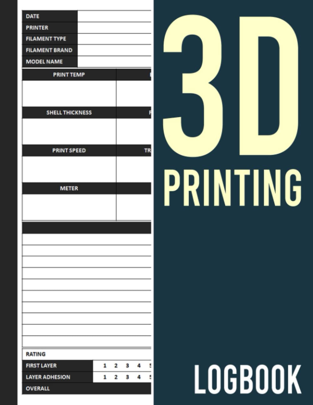 3D Printing Logbook: Keep Track Of Your 3D Printer Projects, 3D ...