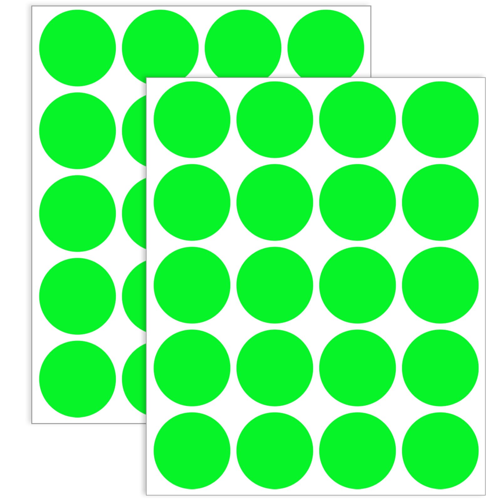 Amazon.com : Yeachlaing 1.5" Round Colored Removable Stickers Labels ...