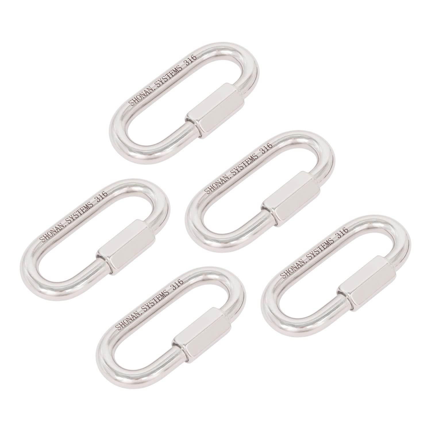 Snapklik.com : SHONAN 2.3 Inch Chain Quick Links, 5 Pcs Marine Grade ...