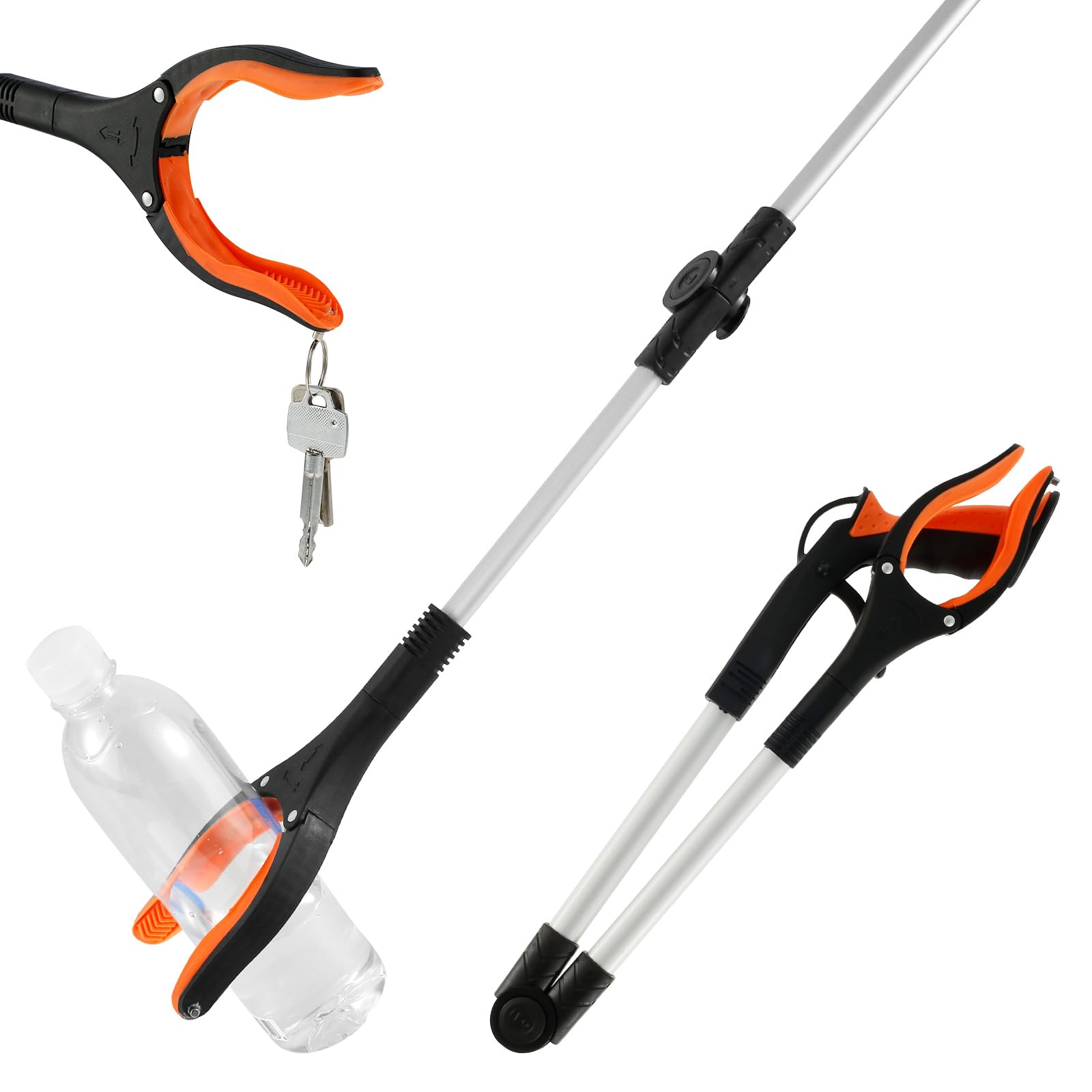 Amazon.co.jp: Shuiling マジックハンド 折りたたみ つかみ棒 お助けハンド 80CM マグネット付き 360度回転可能 アルミ製 マジックリーチャー らくらくハンド ...