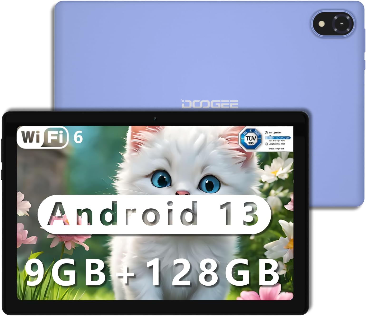 DOOGEE U10 Tablets 10 Inch, 9GB RAM+128GB ROM(TF 1TB),Quad-Core 2.0 GHz ...