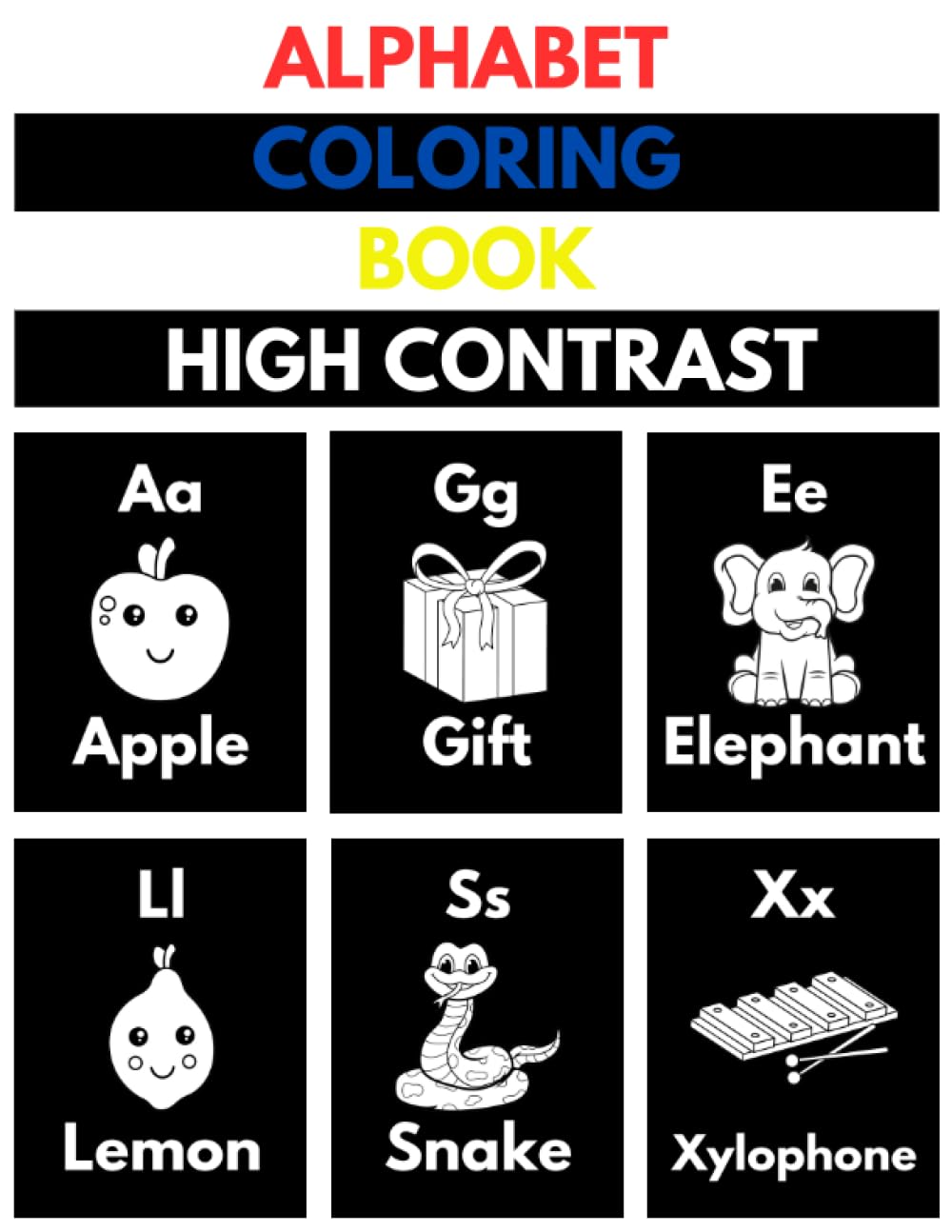 Amazon.com: High Contrast Alphabet Coloring Book: Tracing Preschool ABC ...