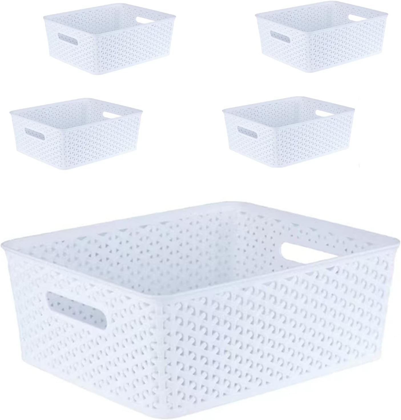 Amazon.com: Doitxue 5PCS Plastic Storage Baskets, Small Baskets for ...