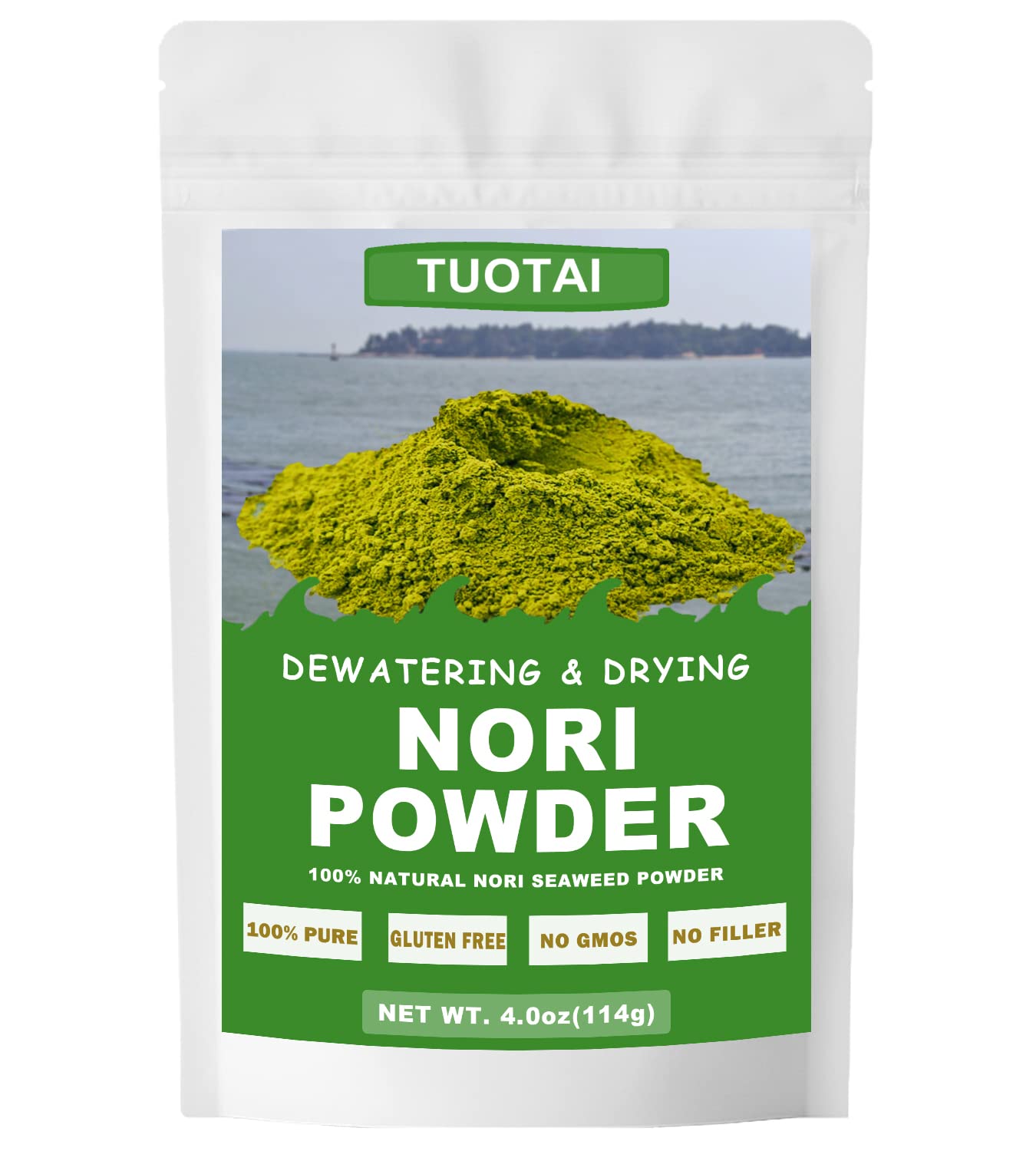 Amazon.com : Raw Nori Powder, Green Nori Seaweed Powder, 100% Pure ...