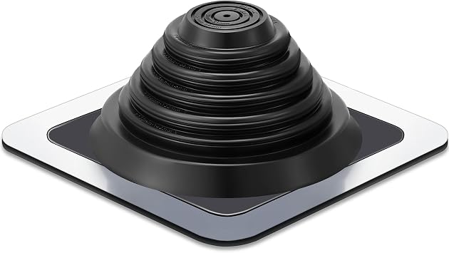 Yaocom 1 Pcs #3 Metal Roof Vent Boot Chimney Flashing Roof Jack Pipe ...