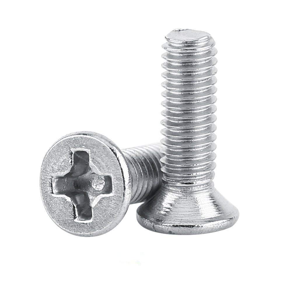 Amazon.com: 100Pcs M3 Flat Head Machine Countersunk Screw Bolt ...