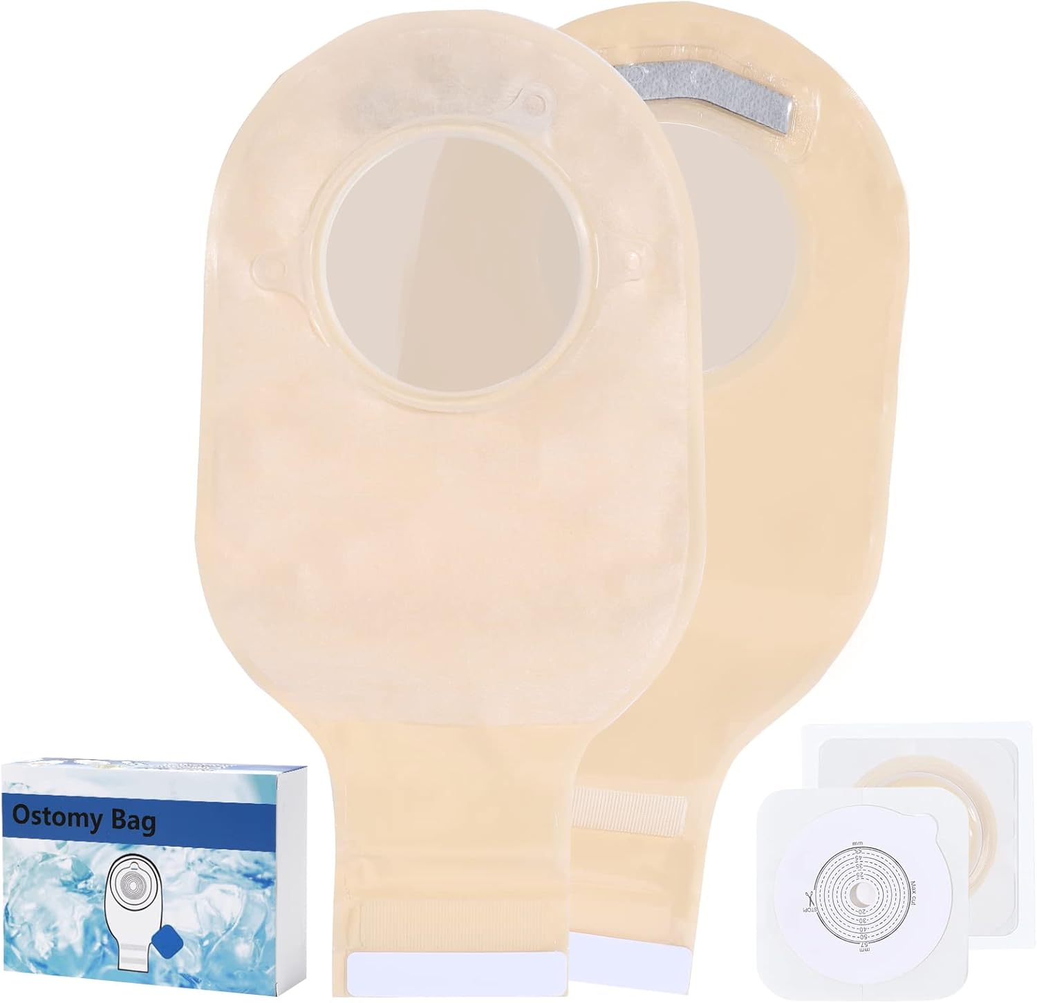 Amazon.com: HomeBake Colostomy Bags,15pcs Ostomy Bags+5pcs Cut to Fit ...