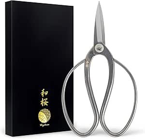 Amazon.com: Wazakura Yasugi Stainless Steel Made in Japan Traditional Bonsai Scissors 7 in (180 ...