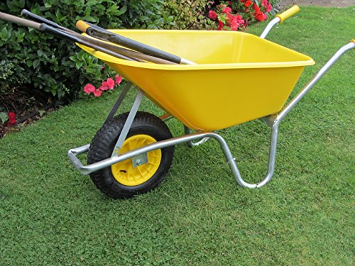 Bristol Big Mucker 100 Litre Yellow Plastic Garden/Stable Wheelbarrow ...