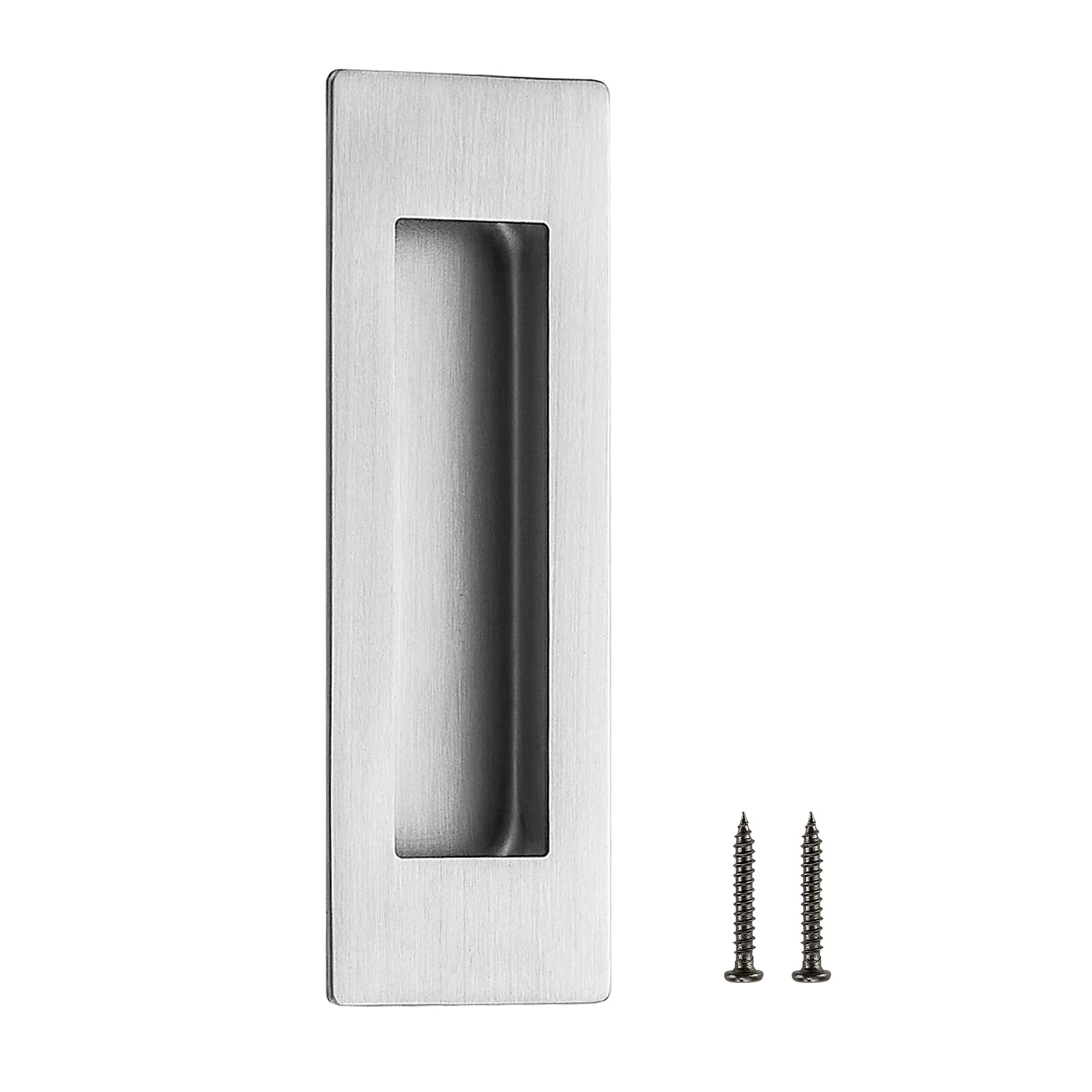 Ravinte 1 Pack Brushed Nickel Sliding Closet Door Handles Silver Flush ...