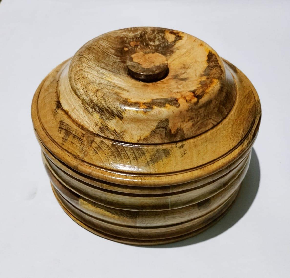 DELUXE WOOD HANDICRAFTS Hand Worked chapati Box/Puri Box/paratha Box ...