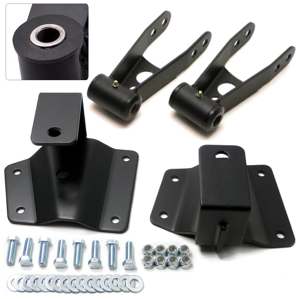 Amazon.com: 4 Inch Suspension Rear Lowering Shackle Kit Drop Kit Rear ...