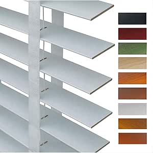 Amazon.com: Faux Wood Blinds, 2" Slats Wooden Blinds for Indoor Windows, 22" 30" 35" 40" 42'' 46 ...