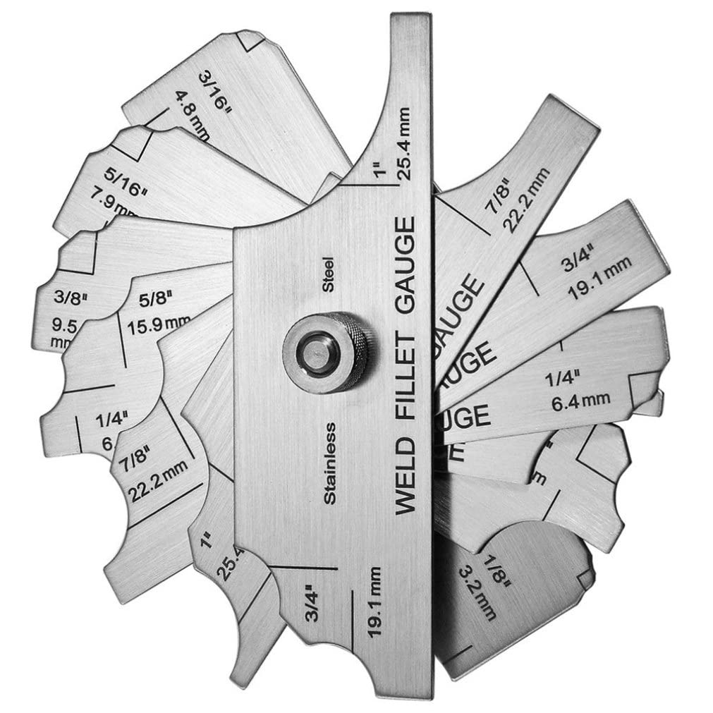 Buy Fillet Weld Gauge MG-11 Metric Inch Convex Welding Tester Stainless ...