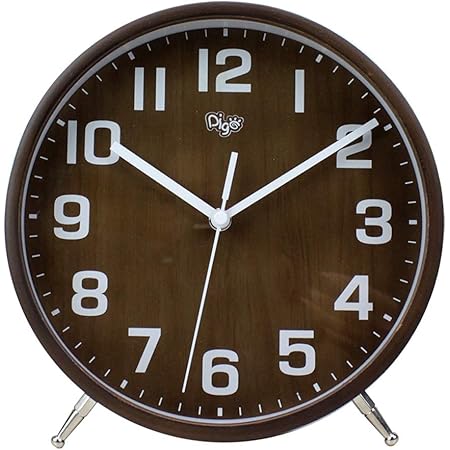 Amazon.com: Driini Wooden Analog Desktop Clock – 4.3 in. Decorative ...
