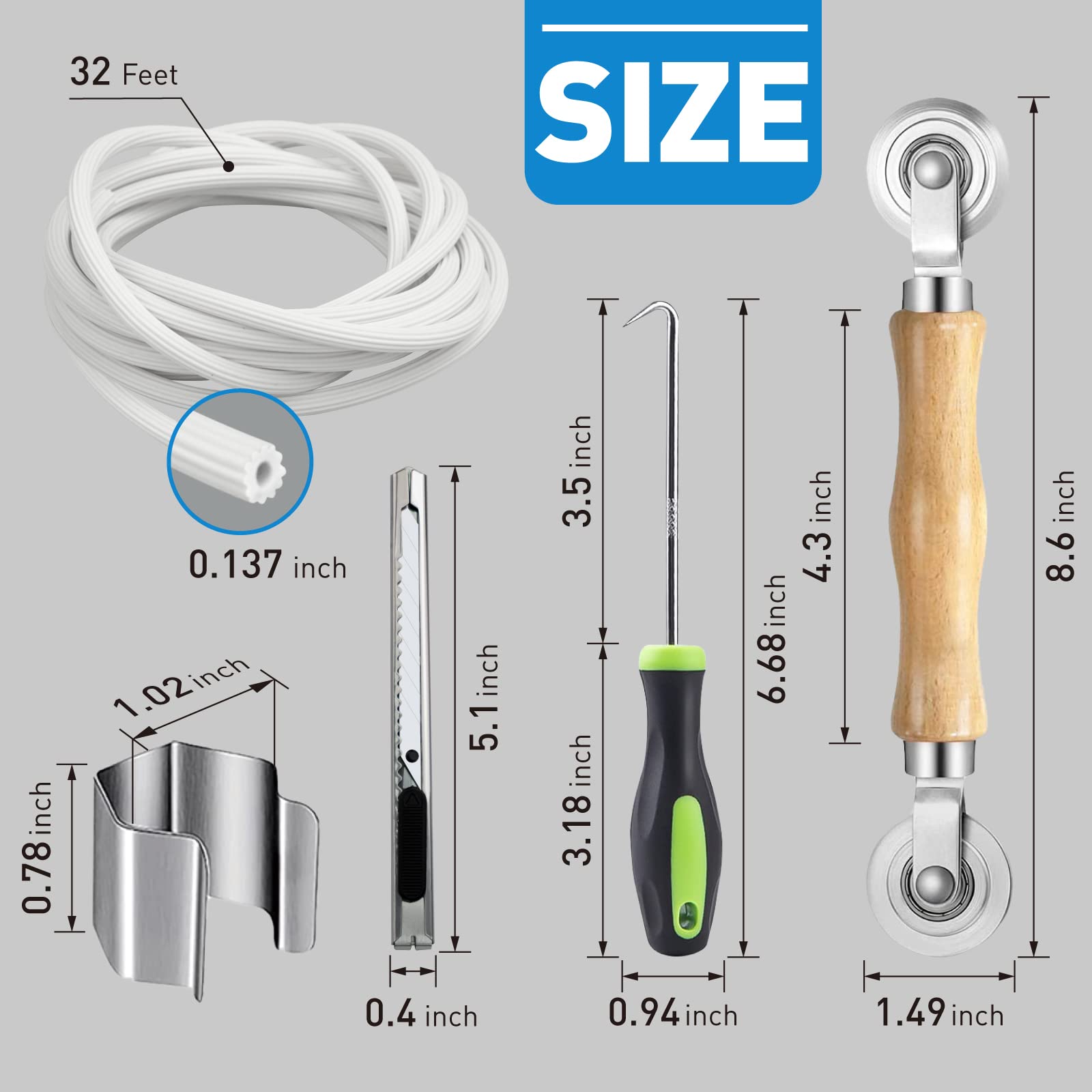 Snapklik.com : Screen Repair Kit, Screen Spline, Screen Roller Tool ...