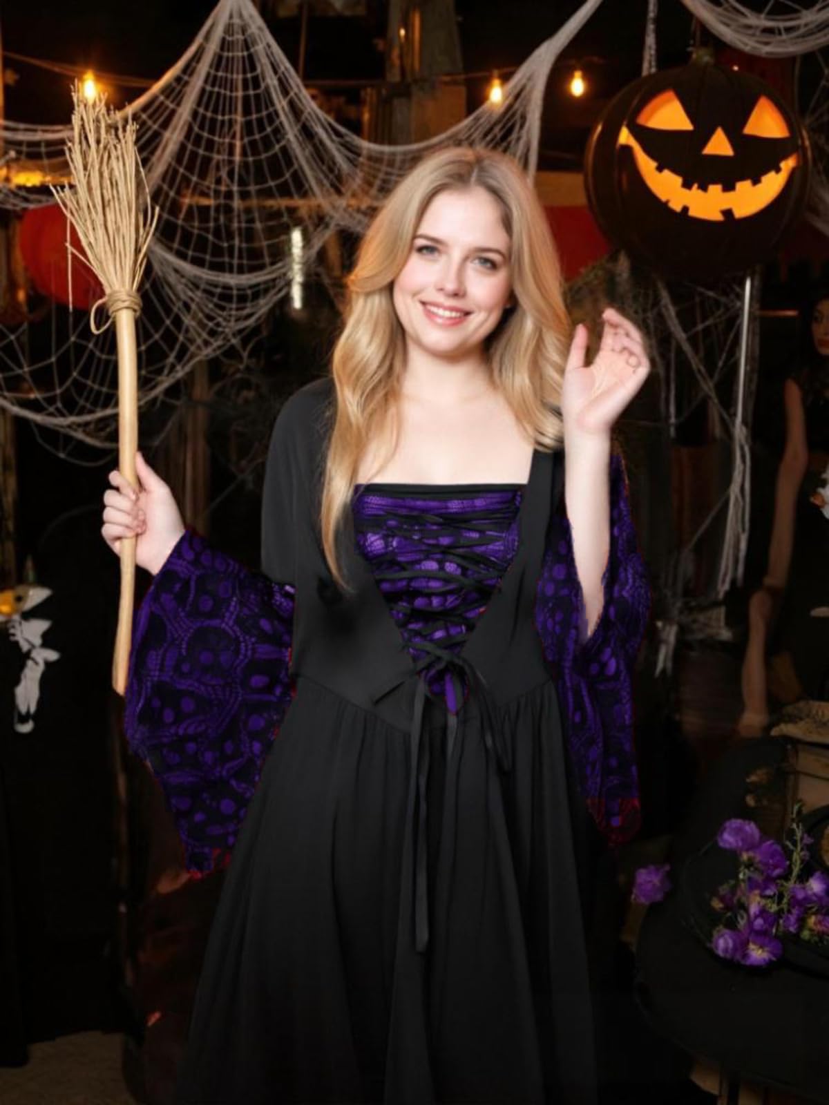 Snapklik.com : Womens Witch Dress, Halloween Medieval Vampire Costume ...