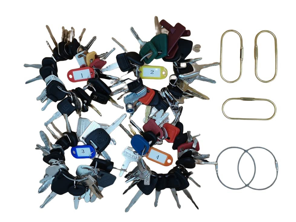 Buy 100 Ignition Keys For CAT John Deere CASE JCB Volvo Hyundai Kobelco ...