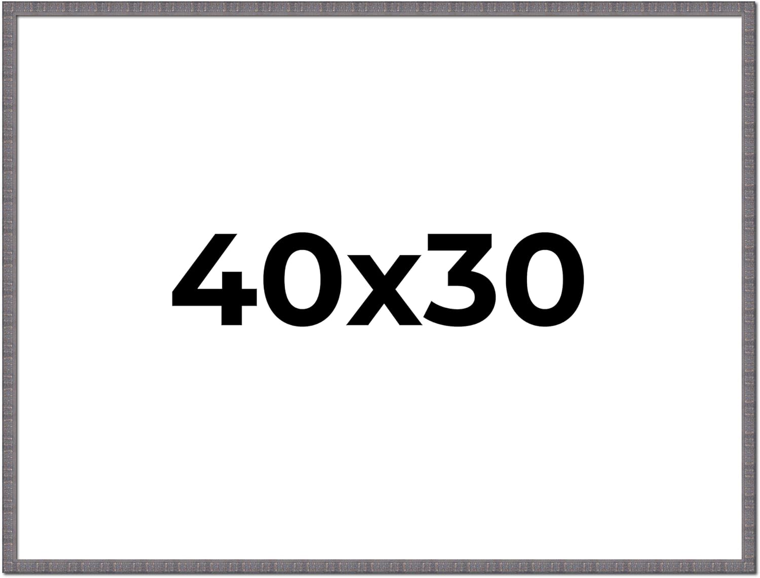 Amazon.com - 40x30 Frame Slate Blue Distressed Rustic Solid Wood ...