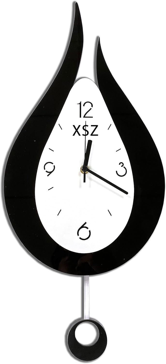 Amazon.com: XSZ Modern Design Large Silent Water Drop Wall Clock ...