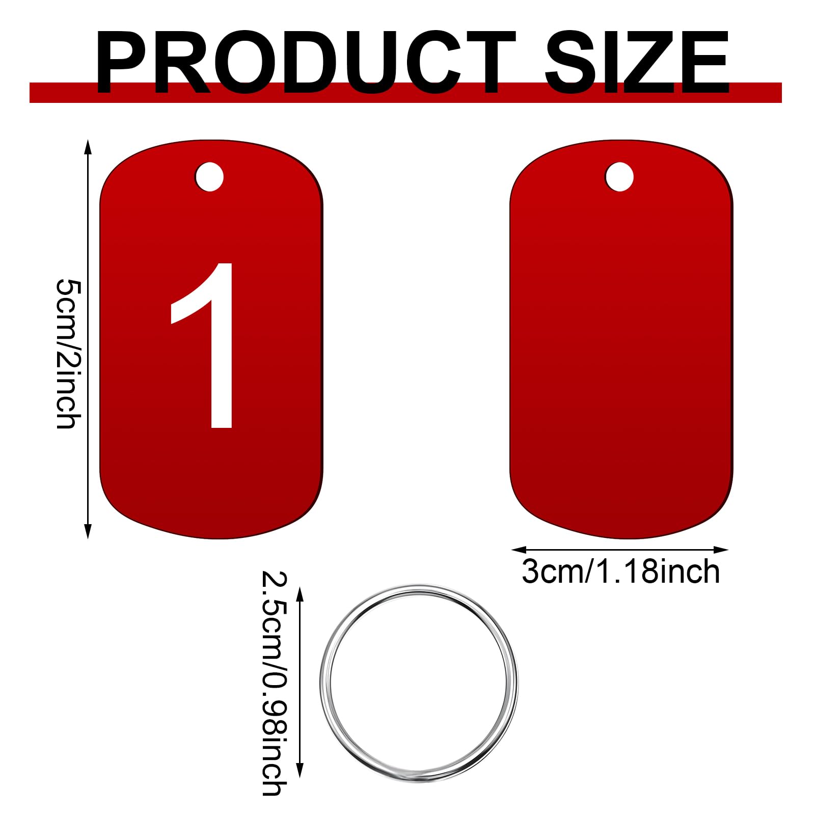 Snapklik.com : MorningRo 100 Pcs Aluminum Number Tags