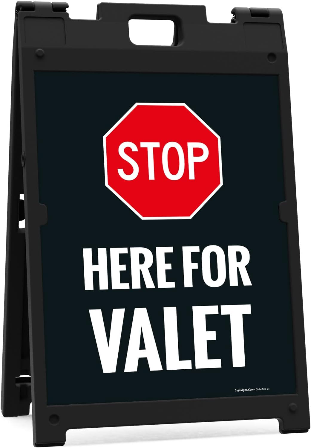 Amazon.com: Sigo Signs - Stop Here For Valet Sidewalk Sign Kit, 18x24 ...
