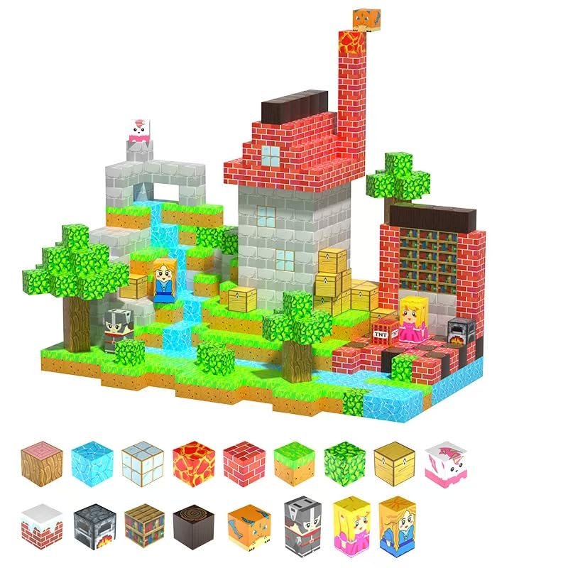 Amazon.com: 150PCS Magnetic Building Blocks Cubes, Mine Magnetic Blocks ...