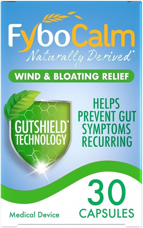 Fybocalm Wind and bloating relief, 30 capsules, Naturally derived, Wind ...