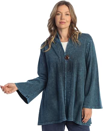 Jess & Jane Mineral Washed Fleece Cardigan at Amazon Women’s Clothing store