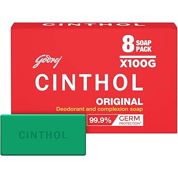 Buy Cinthol Original Bath Soap – 99.9% Germ Protection, 100g (Pack of 4 ...