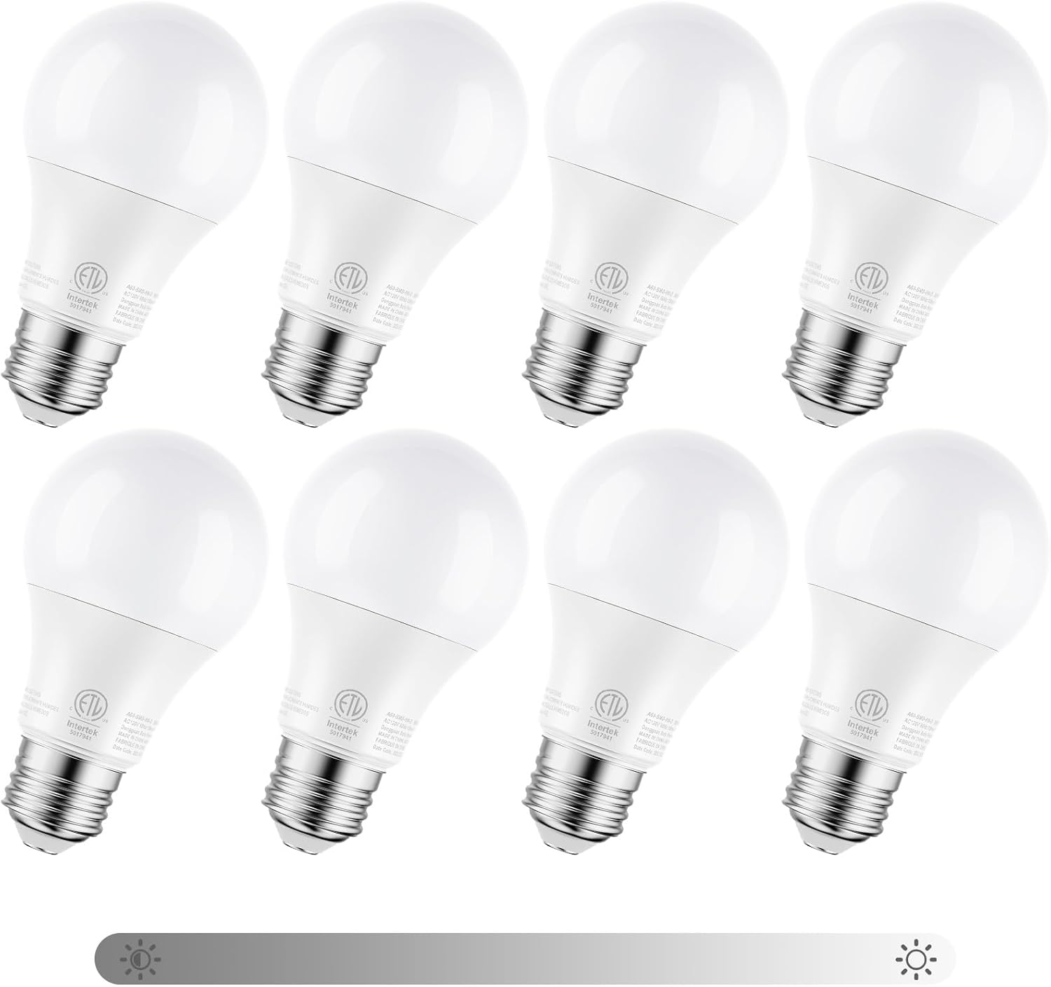Brightown 9W LED Dimmable Light Bulb, 60W Equivalent A19 Light Bulbs ...