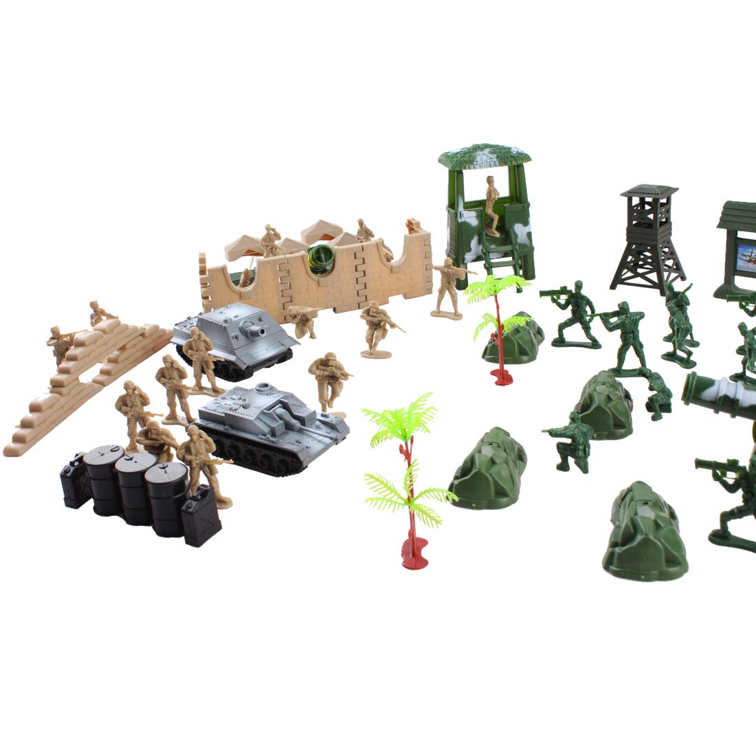 Buy deAO 100 Piece Military Play Set with Toy Soldiers; Military ...