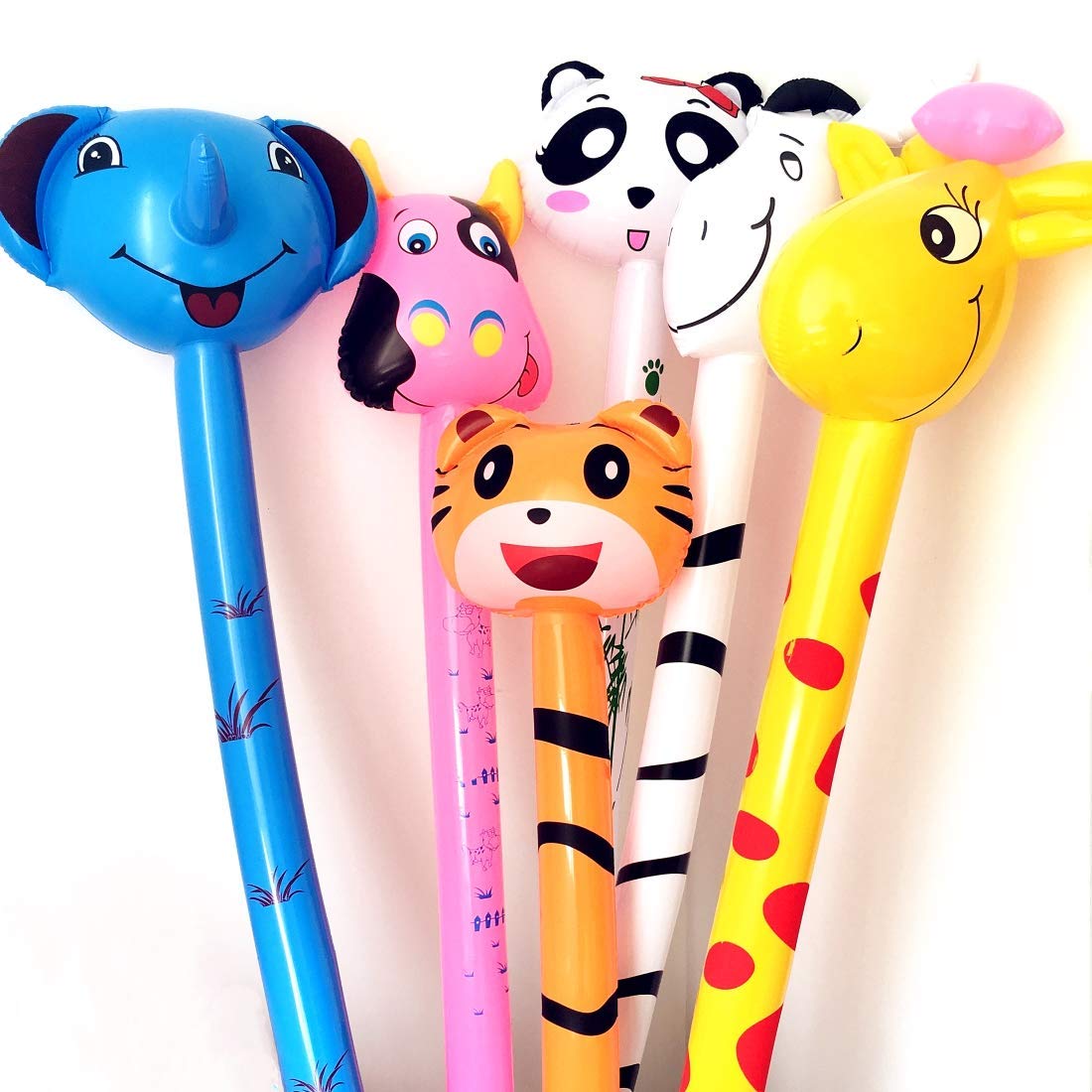 Buy GuassLee 6 PCS Inflatable Jungle Animals Stick with Sound - Tiger ...