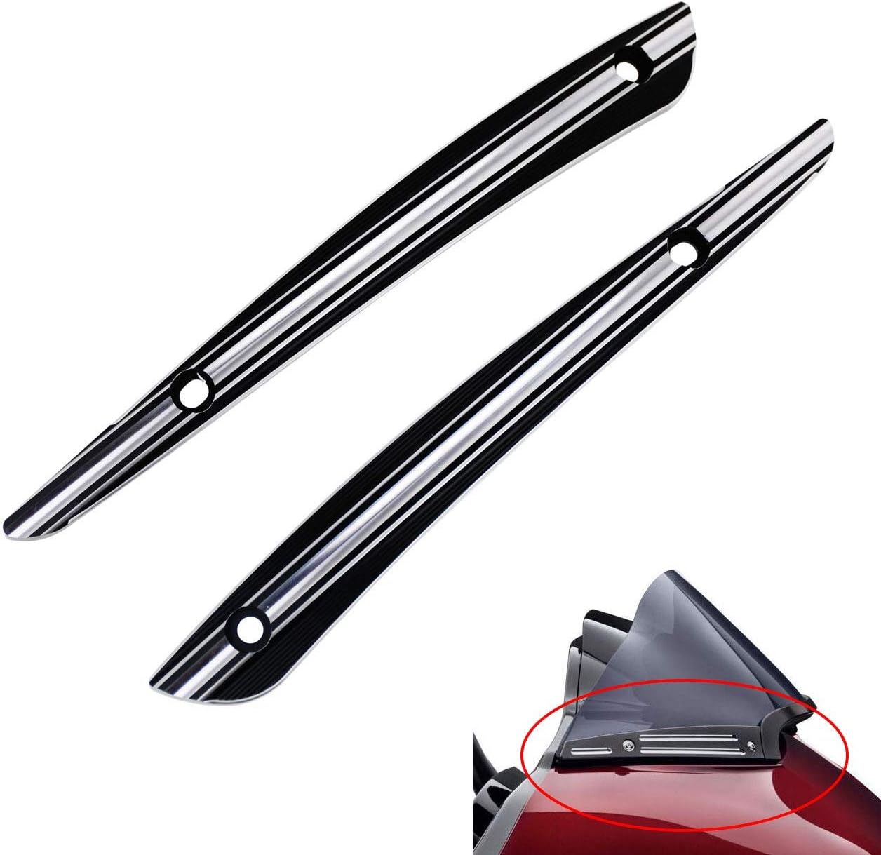 Amazon.com: YHMTIVTU Motorcycle CNC Windshield Trim Fit for 2015-2018 ...