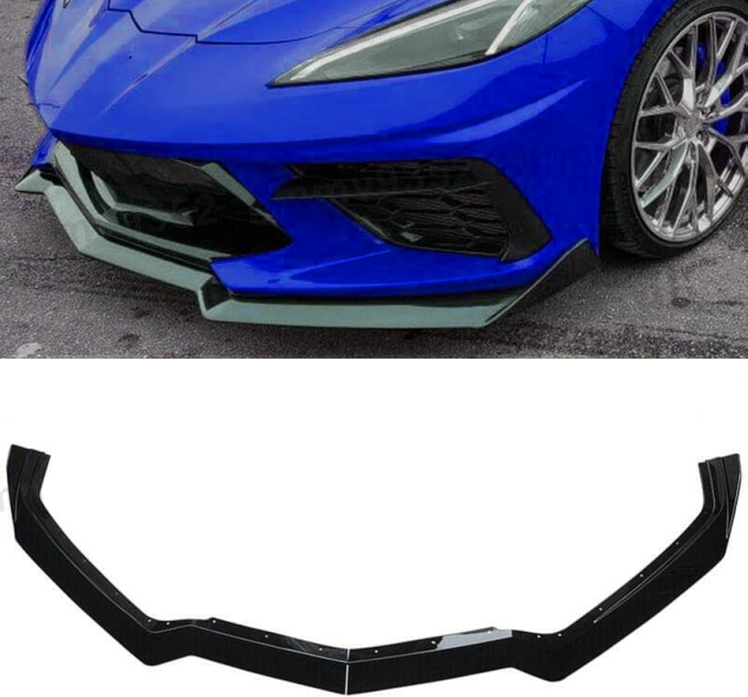 Amazon.com: Corvette C8 2020-2024 Front Bumper Lip Splitter (Carbon ...