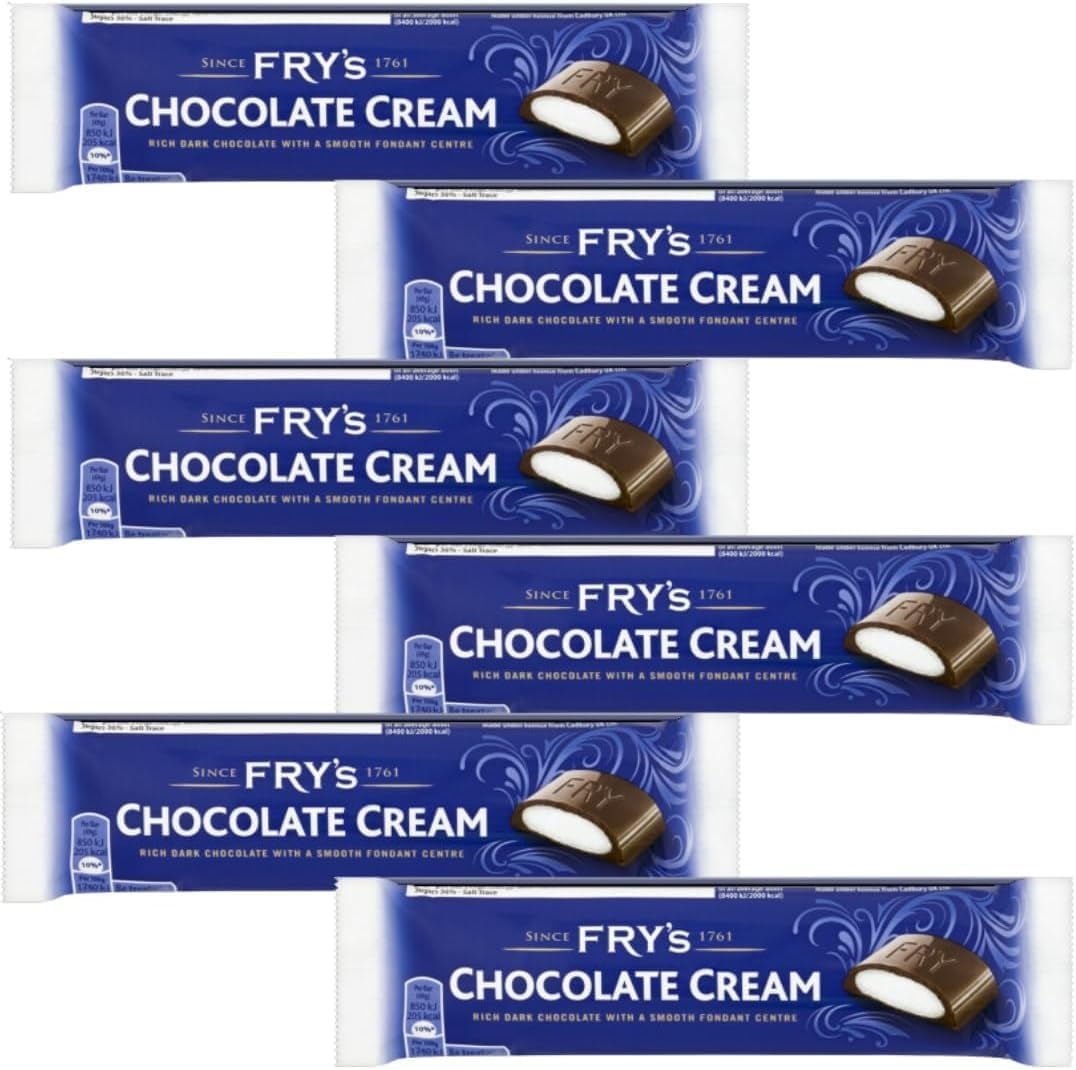 Chocolate Cream Bar Bundle With Frys Chocolate Cream Bar 49g (6 Pack ...