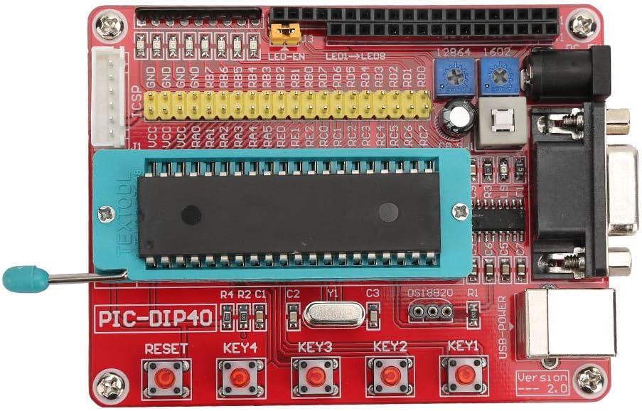 Microcontroller Board Standard PIC Development Board DS18B20 LCD1602 ...