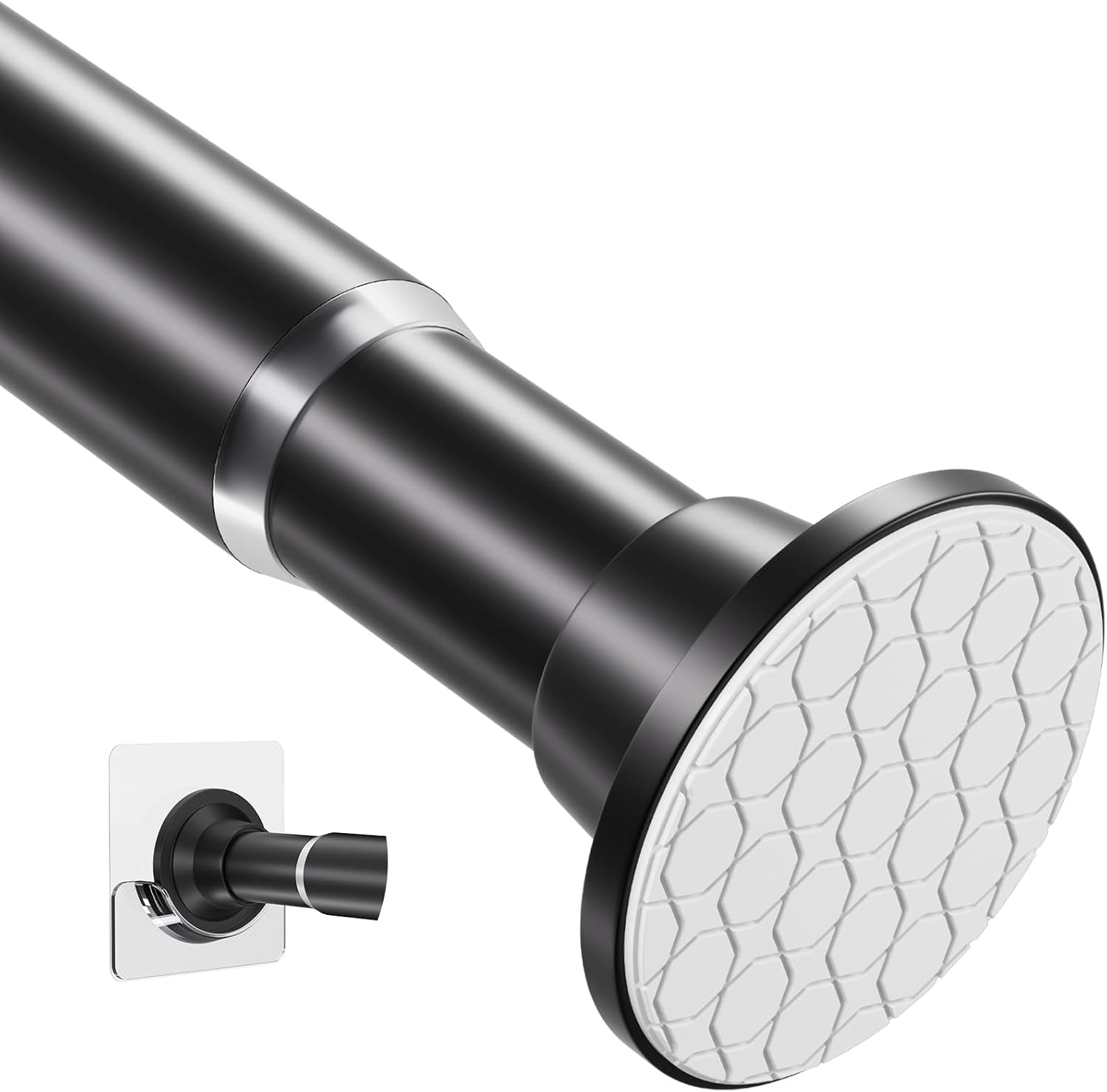 Amazon.com: XUXRUS Small Shower Rod 24-36 Inches Black Shower Curtain ...