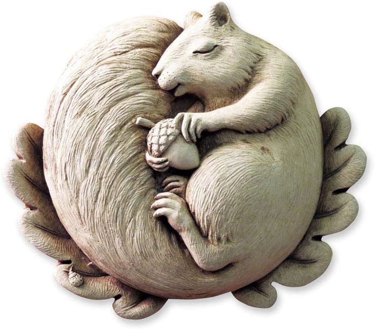 Amazon.com: Sleeping Baby Napping Squirrel Home Garden Plaque 7.5" Cast ...